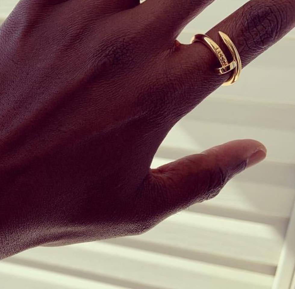 Nail Ring Gold Nail Ring Screw Gold Love Ring Mens Adjustable Ring