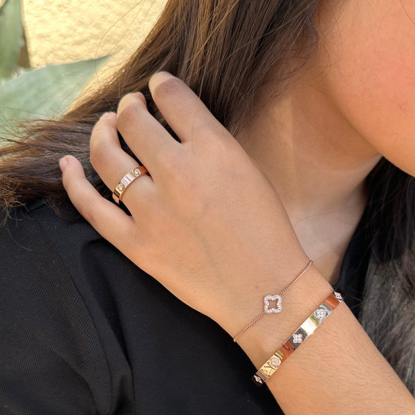 Pave Ring Band Ring Screw Ring Diamond Wear ring Gold Filled Rings