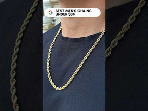 Men's Twist Rope Chain Necklace, Essentials Rope Chain Necklace, Mens ...