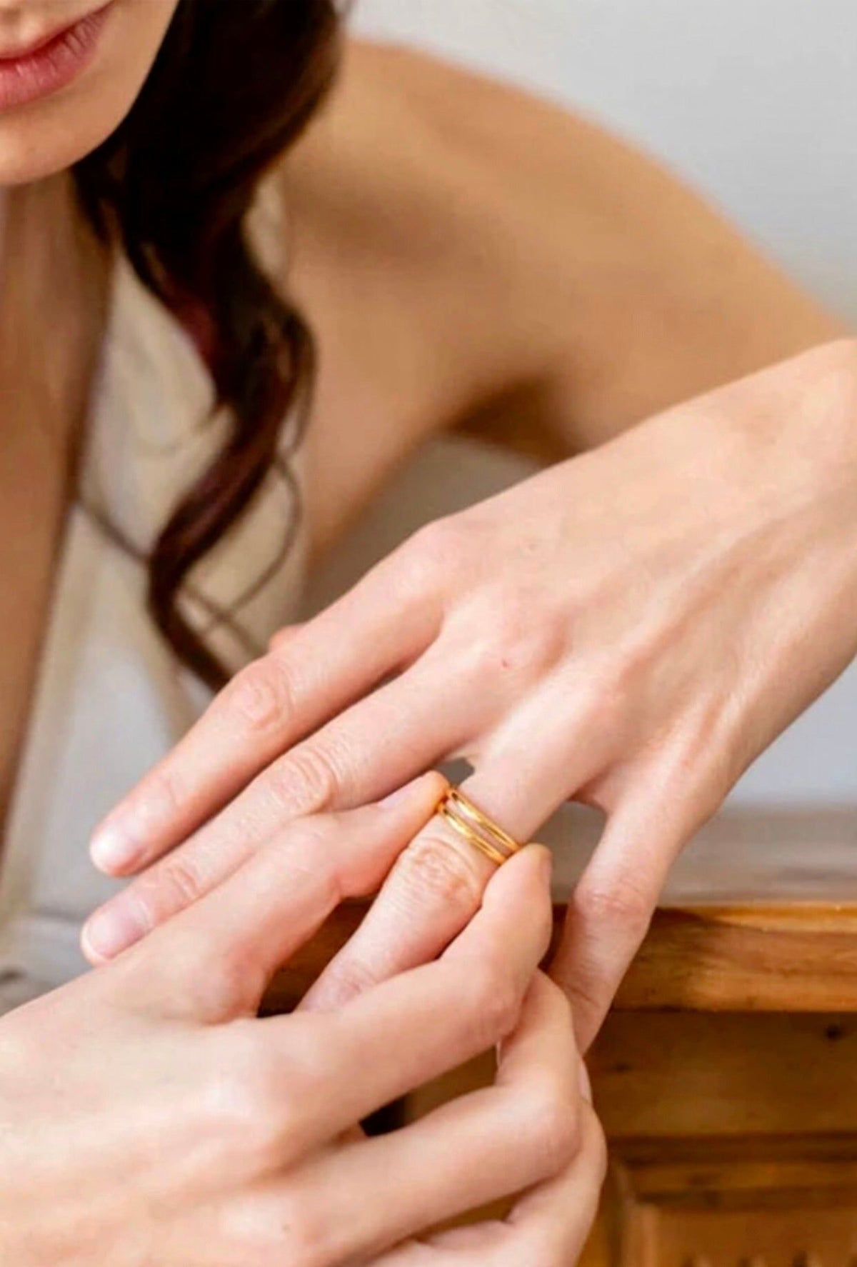 14k Gold Twirl Ring Spiral Ring Gold Twist Ring Gold Stacking Rings